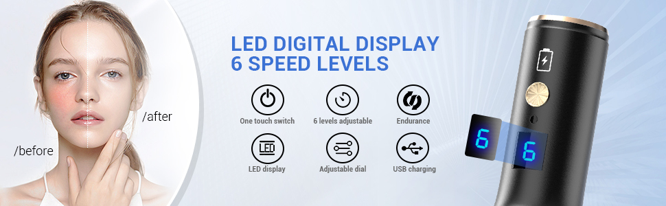 Dr.pen A8S Wireless Microneedling Pen Adjustable 0-0.25mm Micro Needling Pen,LED Display Screen ...