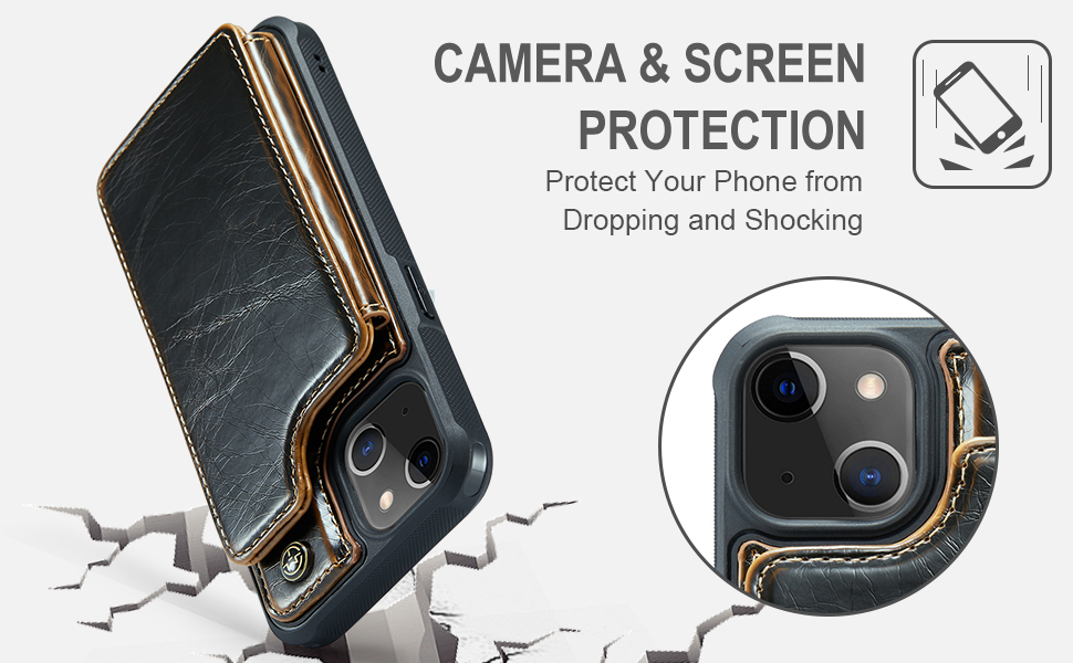 Amazon.com: Vinich for iPhone 13 Wallet Case with Card Holder, RFID Blocking for iPhone 13 Case ...