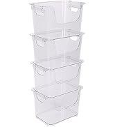 Amazon.com: TidyFriend Large Plastic Stacking Bins Open Front for ...