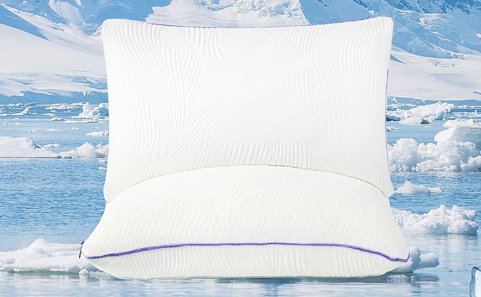 Amazon.com: LitTexPilo Shredded Memory Foam Pillows - Queen Size Set of 2, Adjustable Cooling ...