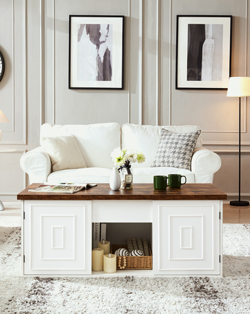 Amazon.com: ONBRILL Lift Top Coffee Table with Storage, 48" Lift Top Coffee Table and White ...