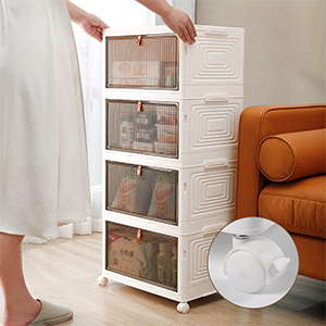 BTGGG 3 Tier Plastic Storage Boxes with Lid, 22L*3 Stackable Storage ...