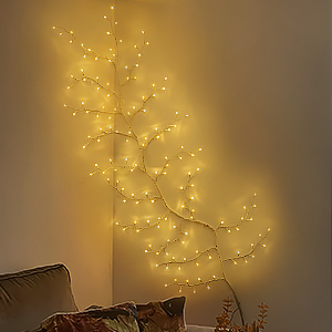 Amazon.com: SZMiNiLED Enchanted Willow Vine Lights, Christmas Gift 144 LEDs Flexible DIY Vines ...