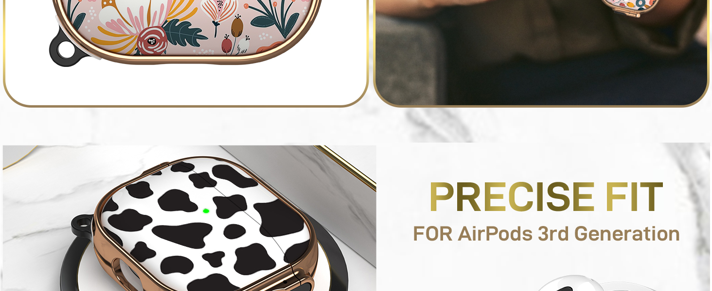 Amazon.com: Maxjoy for AirPod 3rd Generation Case with Lock, Floral AirPod 3 Case Hard ...