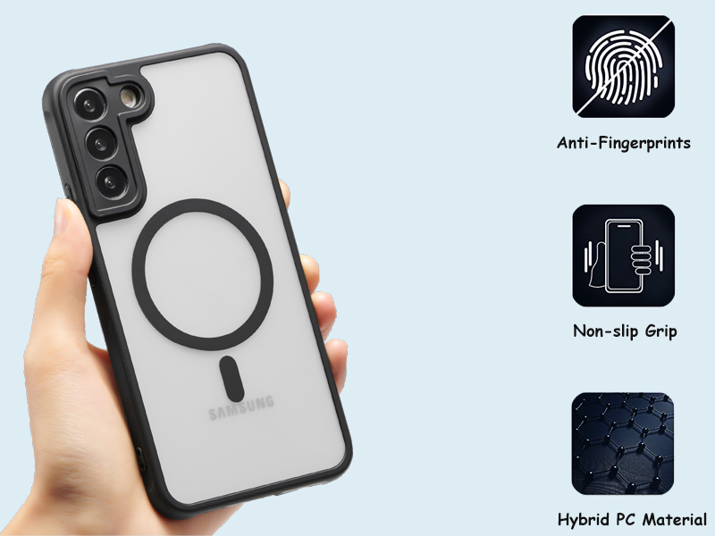 RALEAVO Magnetic Case for Samsung Galaxy S22 5G, Compatible with MagSafe Shockproof Phone Case ...