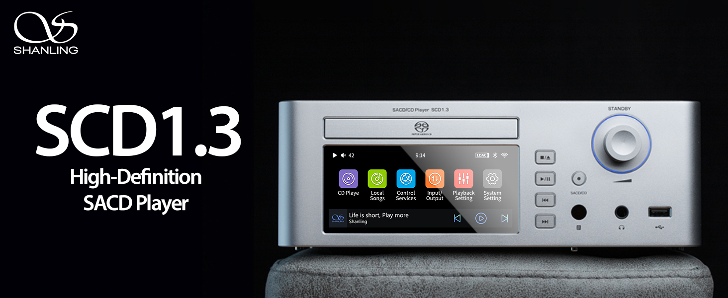 Amazon.co.jp: 【VGP2025 受賞】Shanling SCD1.3 シャンリンSACDプレーヤー SACD/CD/USBドライブ USB-DAC Bluetooth受信 Wi ...