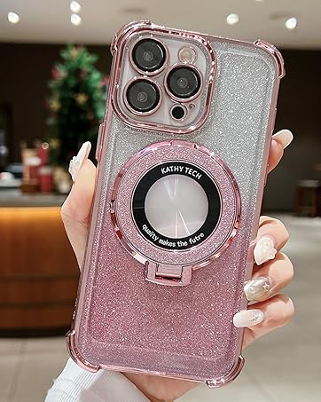 Amazon.com: aowner Magnetic Case for iPhone 14 Pro Glitter Case, Luxury Plating Cute Bling with ...