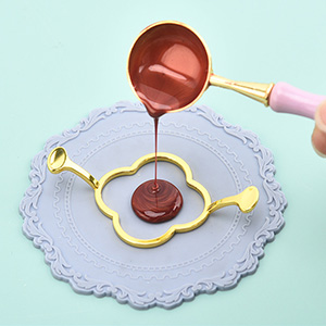 Amazon.com: Metal Wax Seal Molds and Silicone Mat Set Include 4 Wax Seal Molds with Round Flower ...