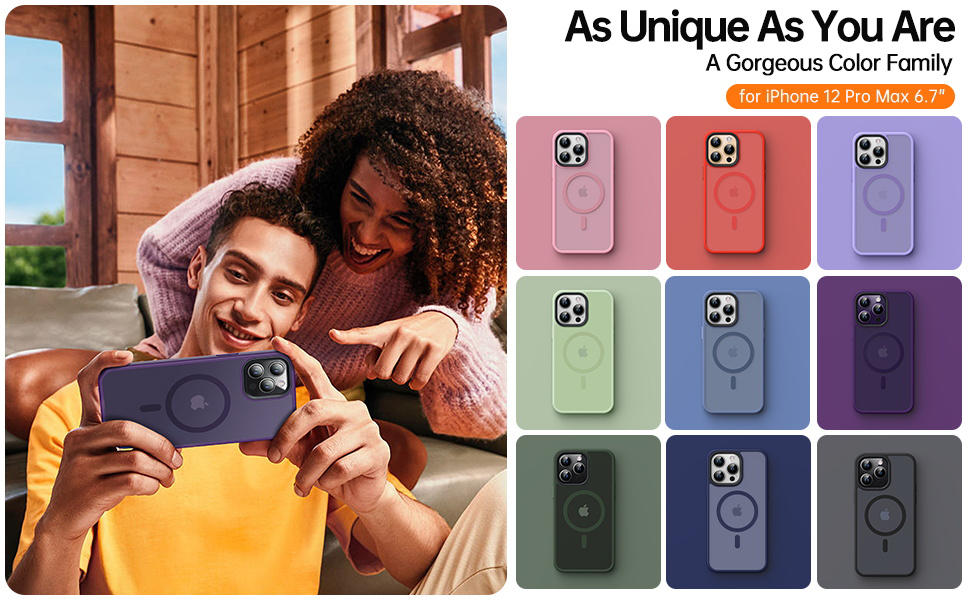 Amazon.com: Maozis Magnetic Designed for iPhone 12 Pro Max Case [Compatible with Magsafe ...