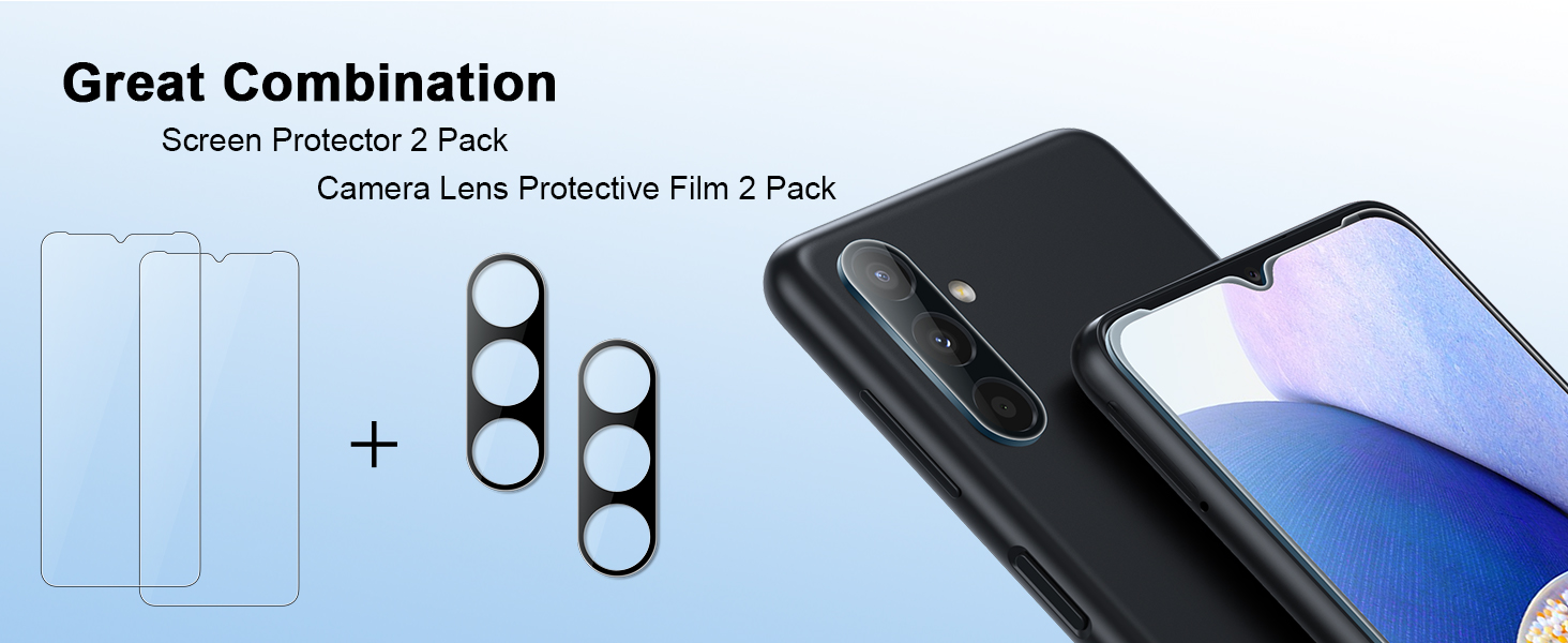 Amazon.com: EGV [2+2] 2 Pack Samsung Galaxy A14 5G Screen Protector & 2 Pack Camera Lens ...