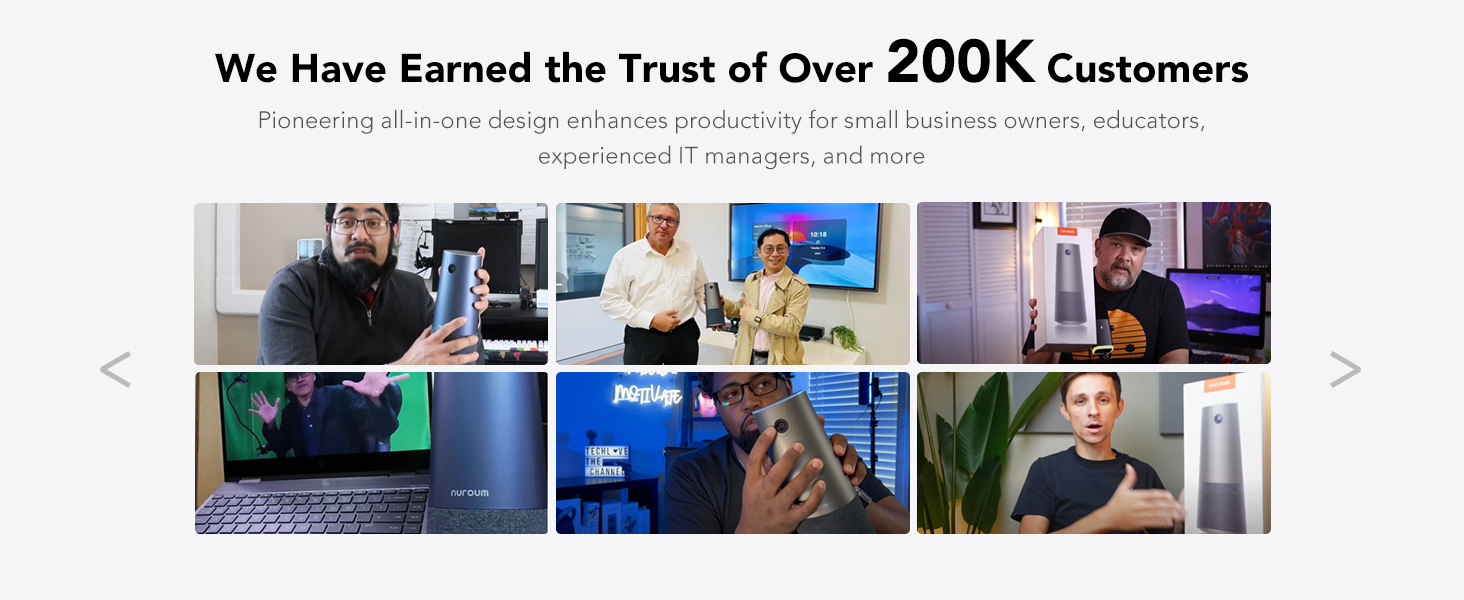 Nuroum C40 2K Video Conference Webcam with Microphone and Speaker, 120°Ultra Wide Angle, AI Auto ...