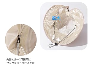 Amazon | [HASOME] 帽子 レディース リボン【UPF値50+・UVカット率99.99％】 日焼け防止帽子 サイズ調整可能 つば広 遮光 小顔効果 あご紐付き 通気性 折りたたみ ...