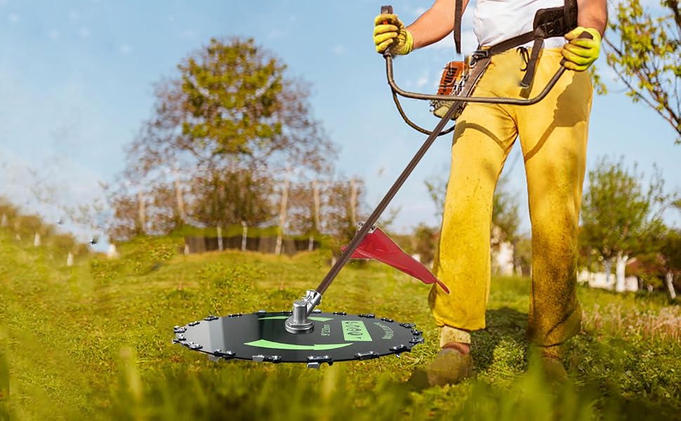 Amazon.com: Yutacorex 2pcs 9" x 20T Chainsaw Tooth Brush Cutter Blade with 2 Sets The Adapter ...