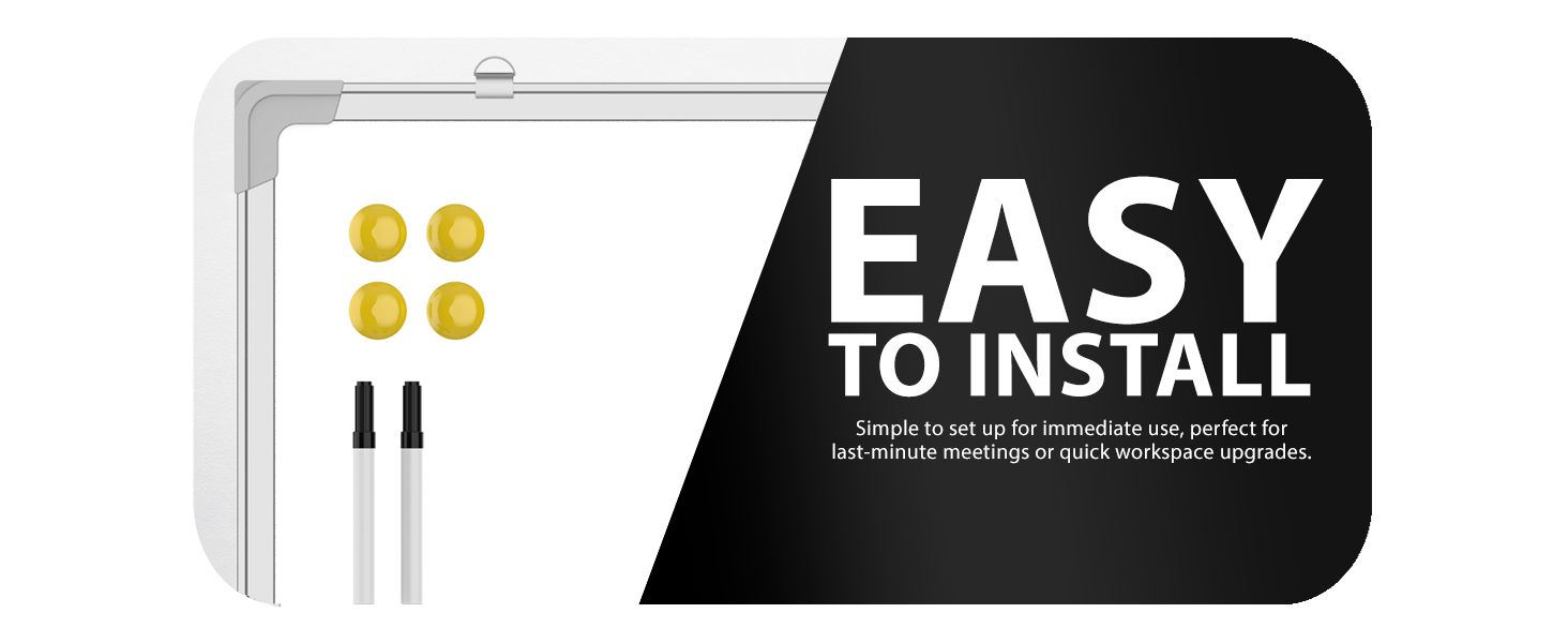 ZENO Whiteboard | Large Magnetic Whiteboard with Pen Tray | Office ...