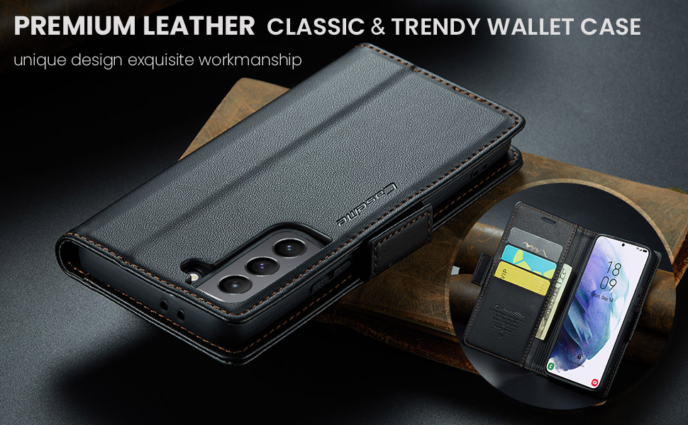 Amazon.com: FCOZCKLOM Compatible with Samsung Galaxy S21 Wallet Case with RFID Blocking Card ...