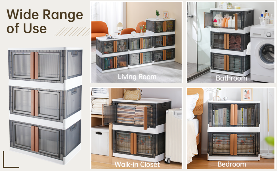 Amazon.com - Joyoolife Folding Storage Bin with Lid, 3 PCS 25 Gallons ...