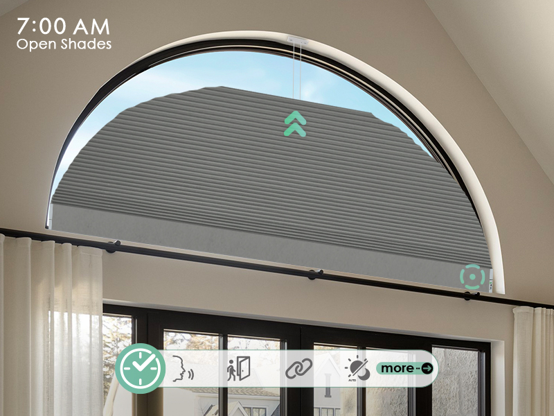 Amazon.com: Yoolax Smart Cellular Shades, Motorized Arch Window Honeycomb Blinds Motorized ...