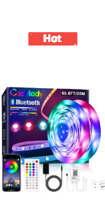 Cozylady USB LED Light Strip,16.4ft RGB Strip Lights with Remote, Multi ...
