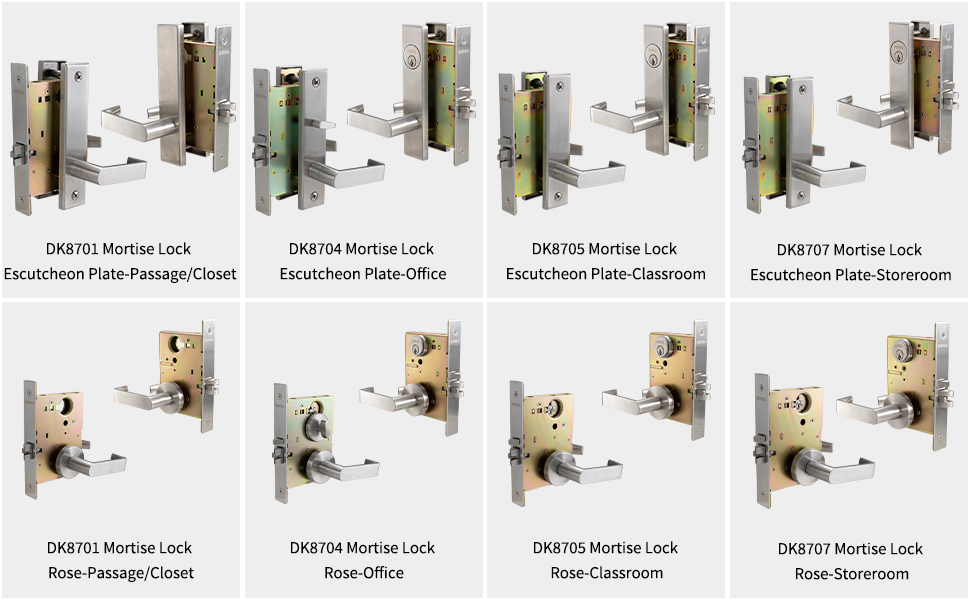 SOPHIA Commercial/Residential Heavy Duty Mortise Lockset Door Lever Lock Non-Handed Grade 1 ...