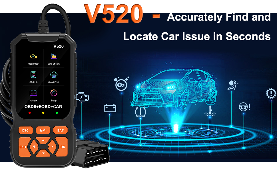 Amazon.com: EUPA OBD2 Scanner Diagnostic Tool [V520]- Car Code Reader and Scanner for Car ...