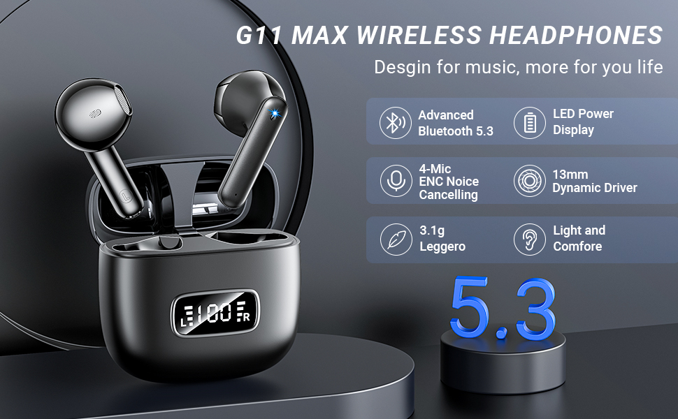 Wireless Earbuds,Bluetooth 5.3 Headphones Mini Wireless Headphones In ...