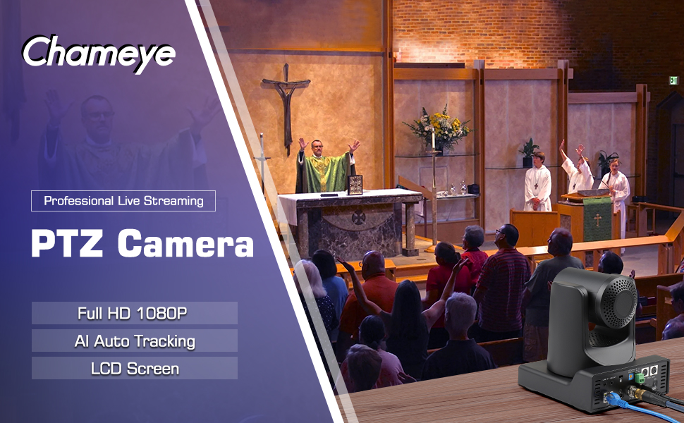 Amazon.com : Chameye HDMI PTZ Camera 20x Optical Zoom AI Auto Tracking ...