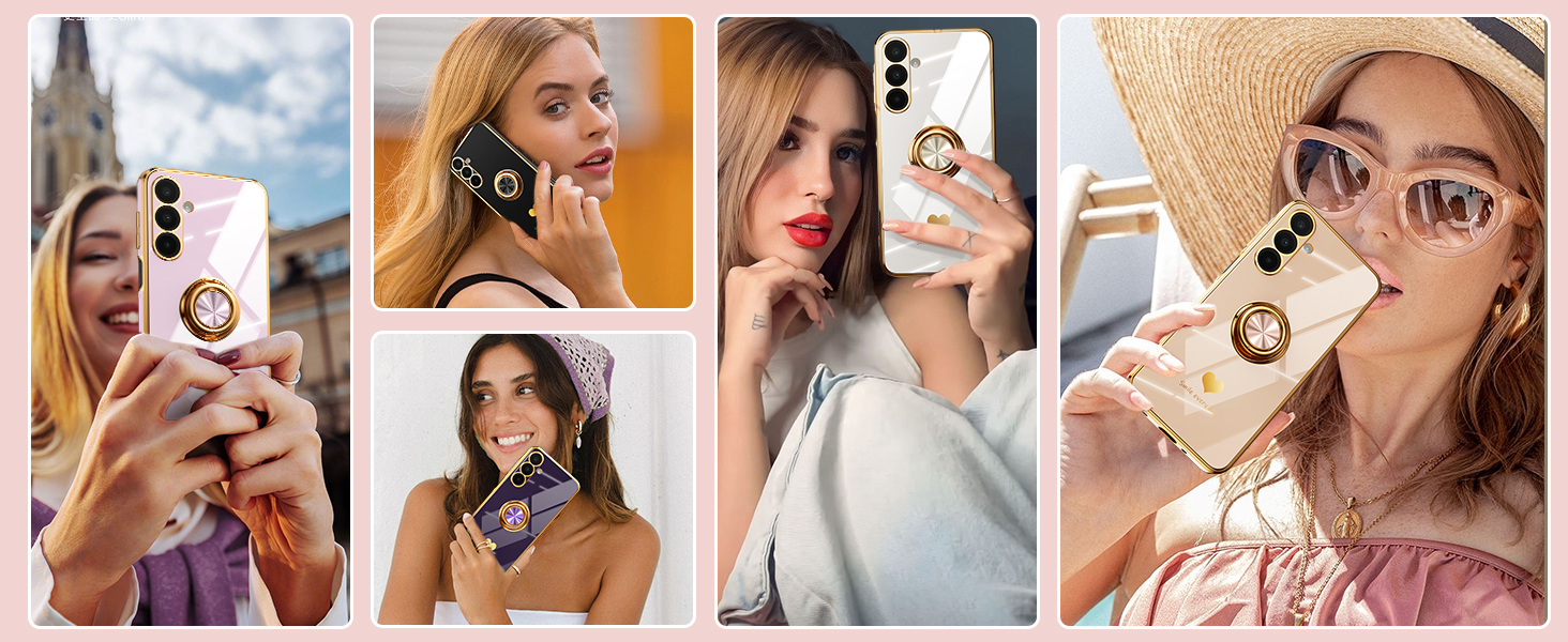 Amazon.com: Nonional for Samsung Galaxy A16 5G Case with 2 Pack Screen Protector, 360° Rotatable ...