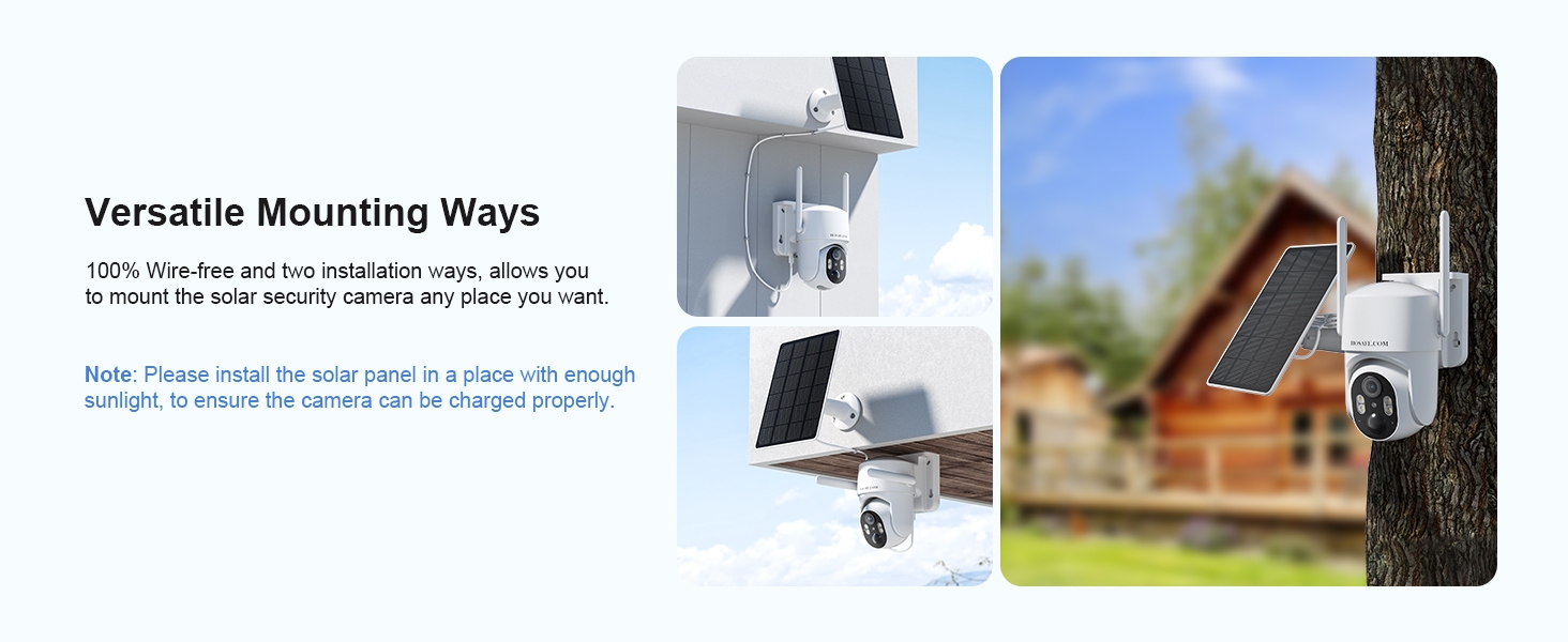 Amazon.com : HOSAFE.COM Wireless Security Camera Outdoor, 360° PTZ Remote Cameras for Home ...