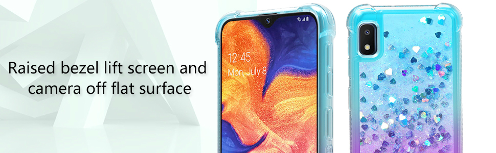 Amazon.com: Guzhthi for Samsung A10E Case: Clear Glitter Flowing Liquid Quicksand Shockproof ...