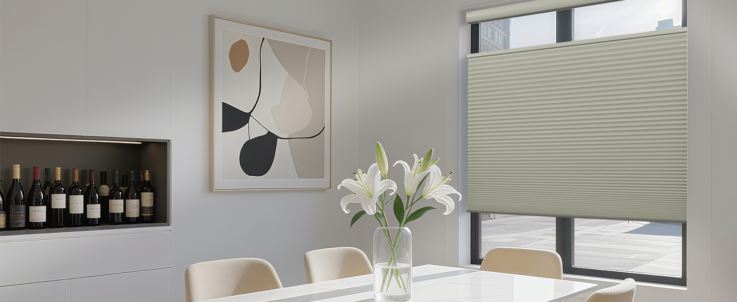 Amazon.com: HOTSOON No Drill No Tools Blackout Cellular Shades Top Down Bottom Up Cordless ...