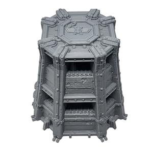 Amazon.com: Tabletop Terrain Grimdark Double Pillbox by War Scenery for Wargames and RPGs 28mm ...
