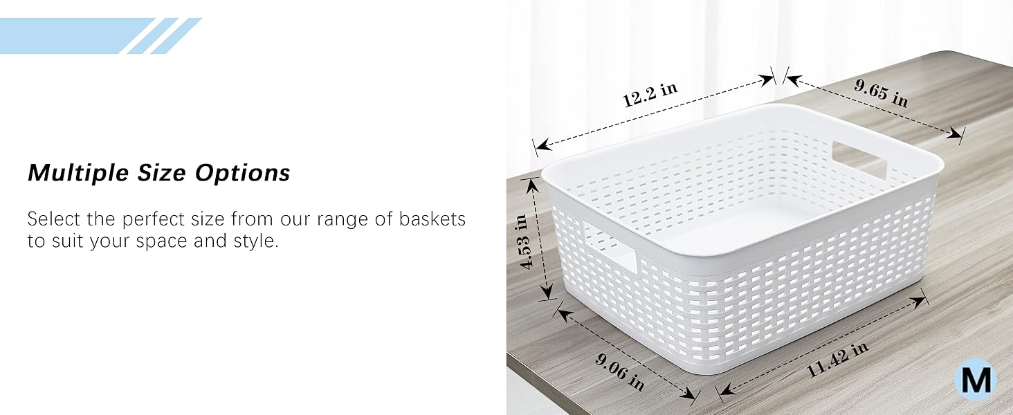 Amazon.com - Plastic Storage Baskets for Cabinets, Household Pantry ...