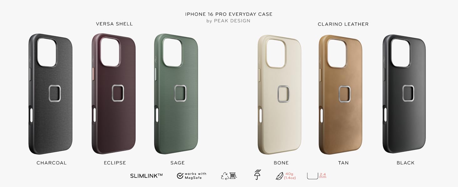 Amazon.com: Peak Design Mobile Everyday Case Compatible with iPhone 16 Pro - Bone : Cell Phones ...