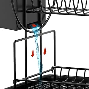 Amazon.com - Z&L HOUSE 2-Tier Dish Drying Rack, Space Saving Metals Dish Dryer Rack with ...
