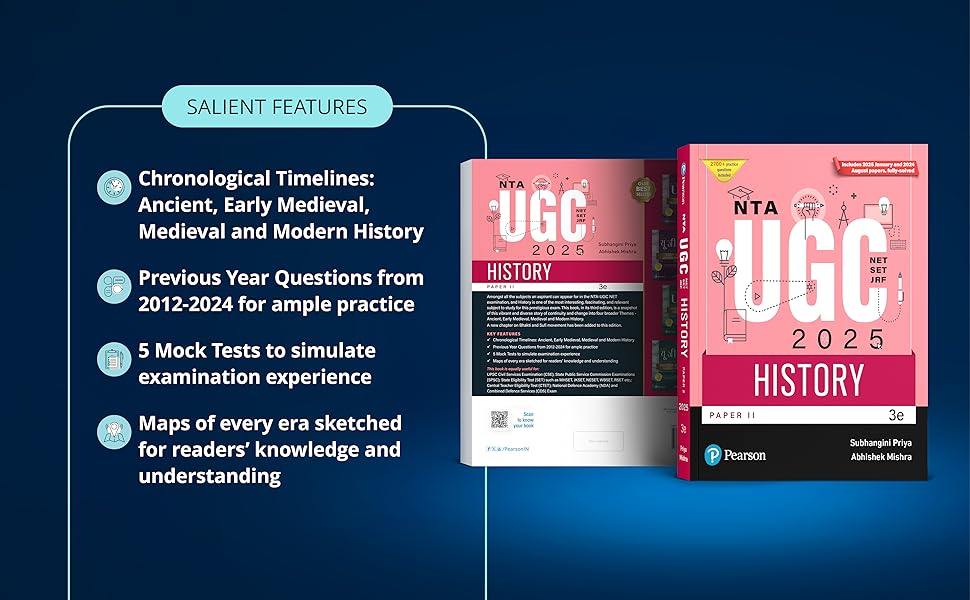 Buy Pearson NTA UGC NET Paper 2 History 2025 | SET, JRF | Includes 2025 January & 2024 August ...