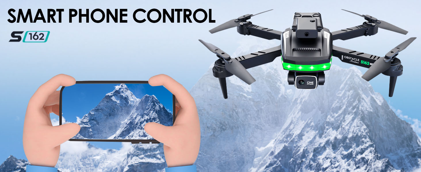 Amazon.com: RC Drone Quadcopter with 4K HD Dual Camera, Mini RC Helicopters S162 for Adults Kids ...