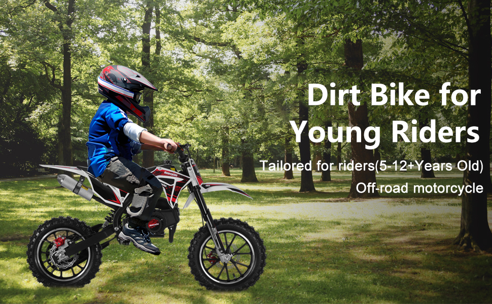 Amazon.com: mufsceku 49CC Upgrade Mini Dirt Bike for Kid,2-Stroke Off Road Gas Power Motocross ...
