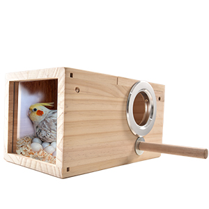 Amazon.com : ALI2 Bird Nesting Box Parakeet Bird Breeding Nest Boxes Wooden Acrylic Transparent ...