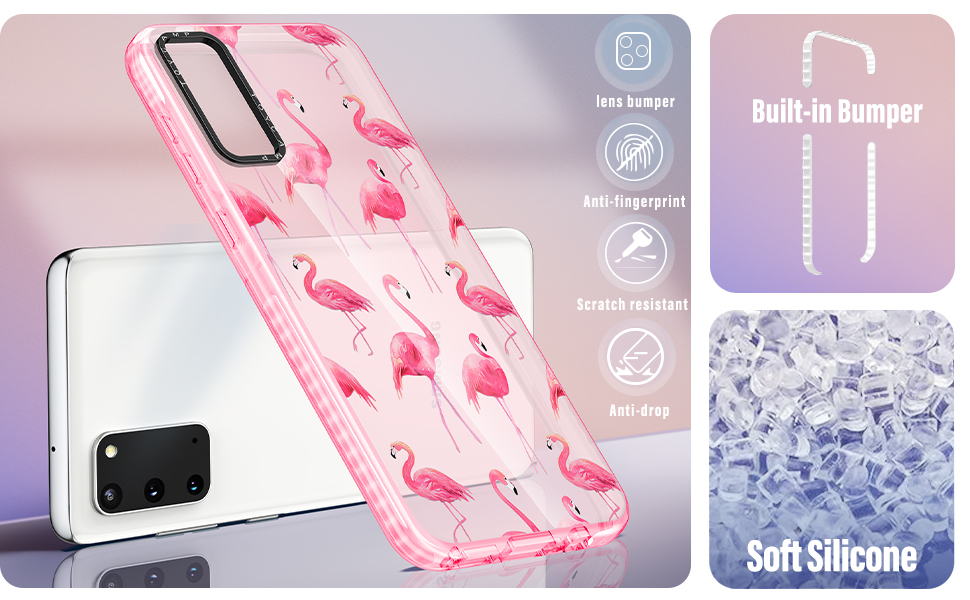 Amazon.com: Toycamp Case for Samsung Galaxy S20 6.2 Inch | for Women, Cute Flamingo Cartoon ...