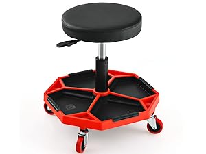 Amazon.com: IRONMAX Rolling Creeper Seat, Garage Shop Stool on Wheels with Padded Seat & Tool ...