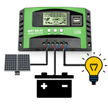 MPPT 30A Solar Laderegler 12V 24V Solarregler, MPPT Solarladeregler 30A mit Temperatursensor 2 ...