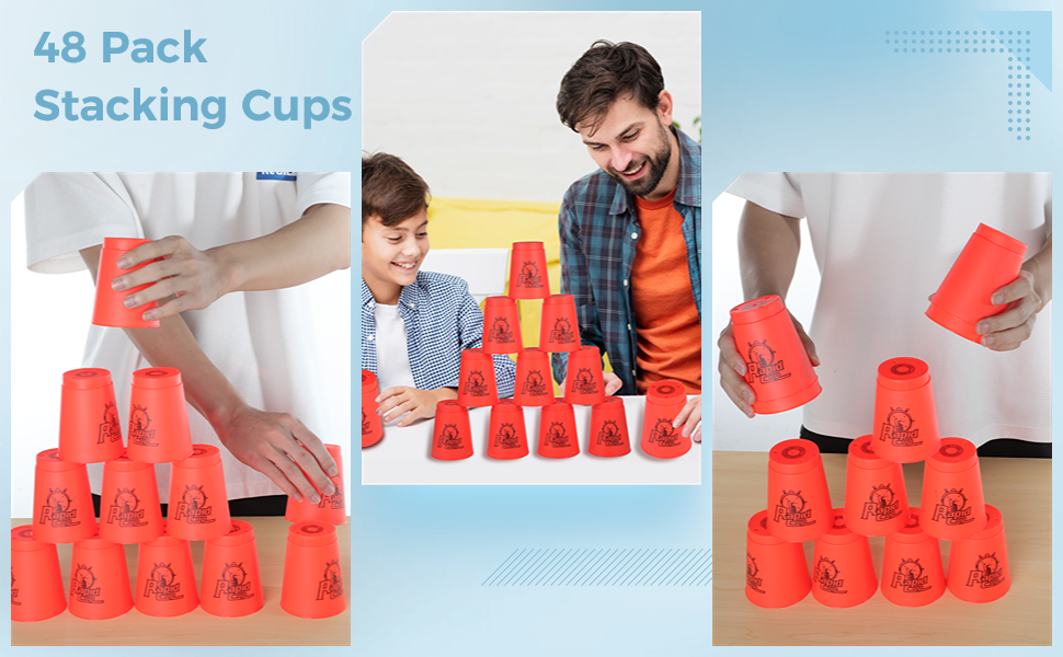 Amazon.com: yeesport Speed Stacking Cups Game: 48pcs Cup Stacking Set ...
