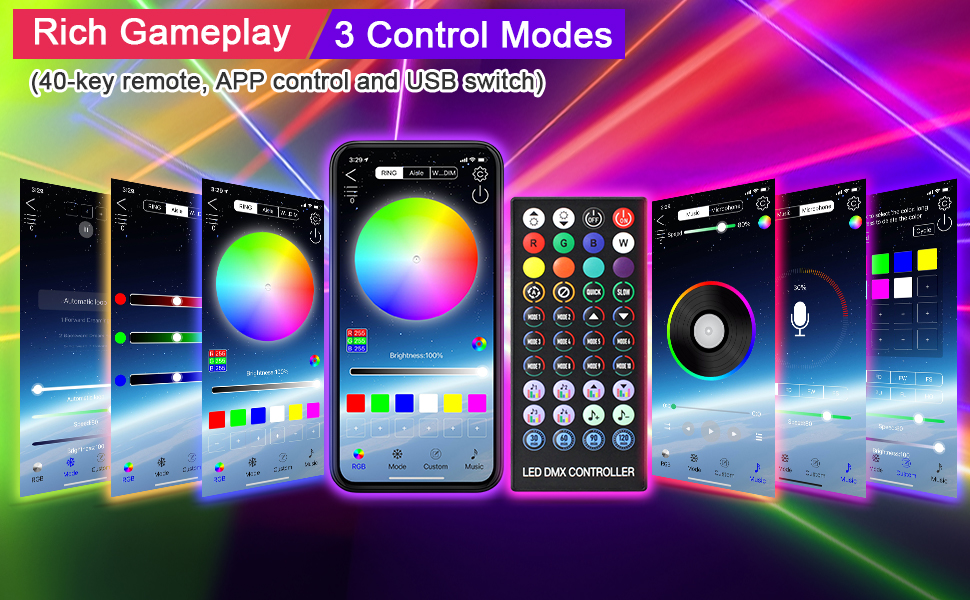 Amazon.com: SIKEMAY Light Strip Kit for PS5 Console, PS5 RGB LED Light with 8 Color 400 Light ...