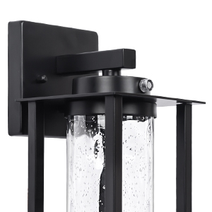 LED Dusk to Dawn Outdoor Light Fixtures - 2 Packs Modern Porch Lighting with Attractive Glass ...