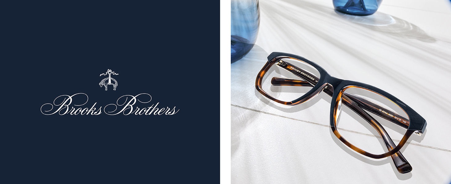 Amazon.com: Brooks Brothers Men's BB2070U Universal Fit Rectangular Prescription Eyewear Frames ...