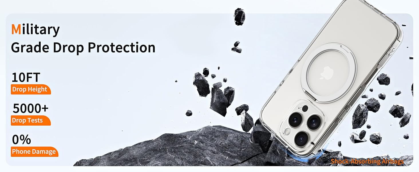 Amazon.com: COOLQO Magnetic for iPhone 16 Pro Max Case, [Compatible with MagSafe] with 360 ...