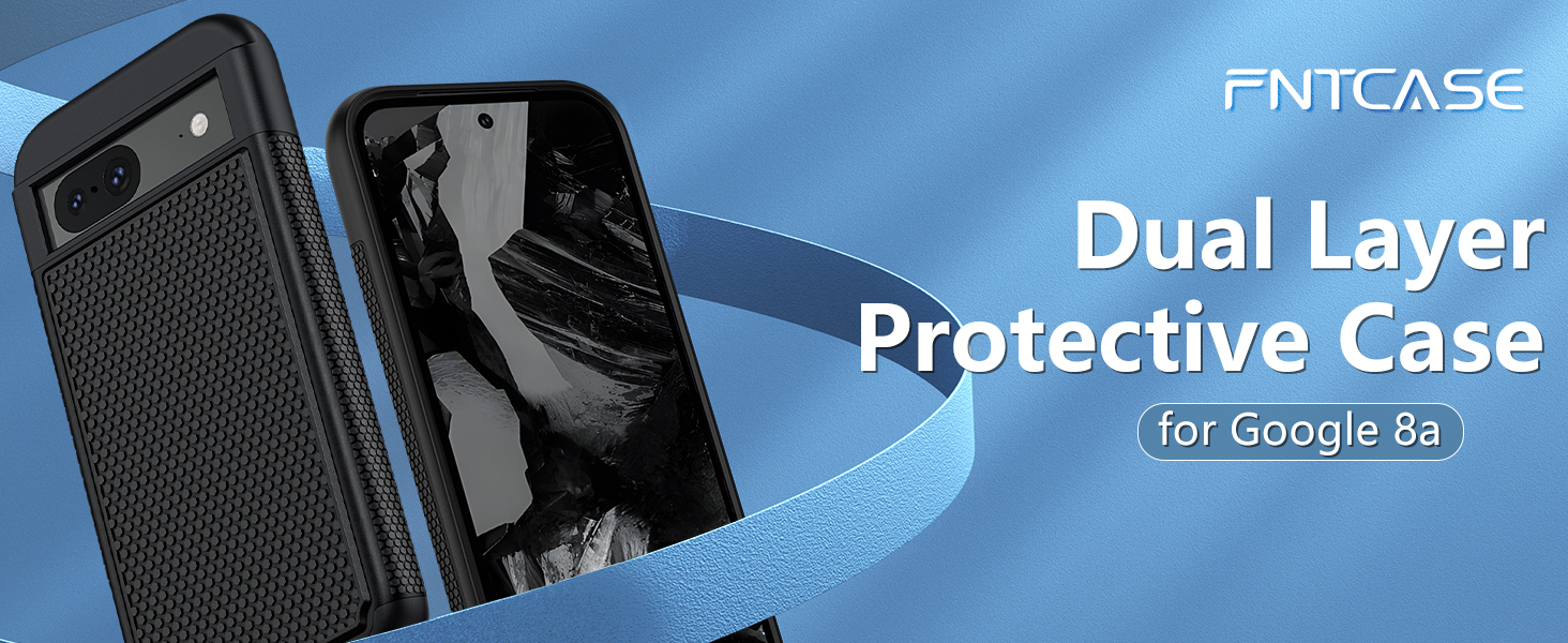 FNTCASE for Google Pixel 8A Case: Dual Layer Protective Heavy Duty Cell Phone Cover Shockproof ...