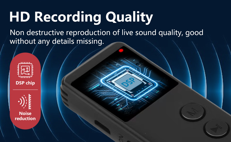 64GB Digital Voice Activated Recorder with Playback - HD Audio Recorder ...