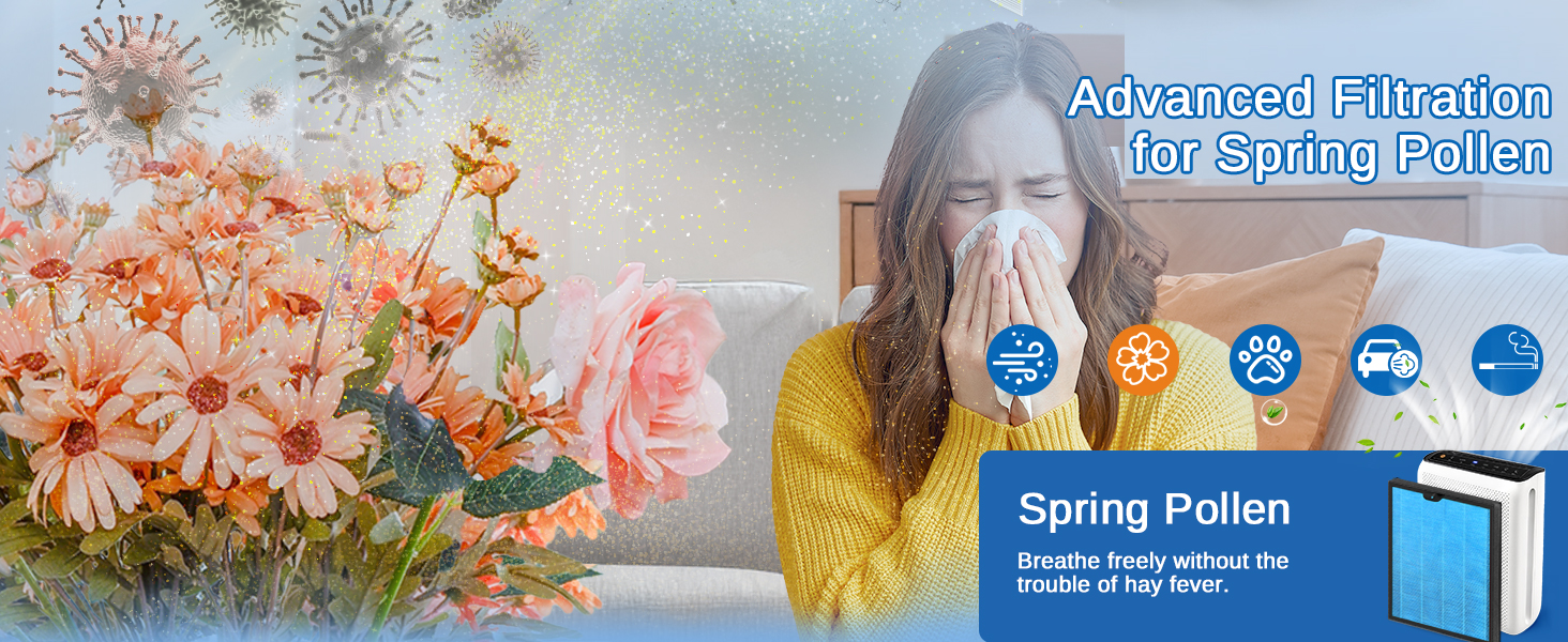 Amazon.com: Upgraded MK07 Air Filter Replacement 2 PCS, 4-in-1 ...