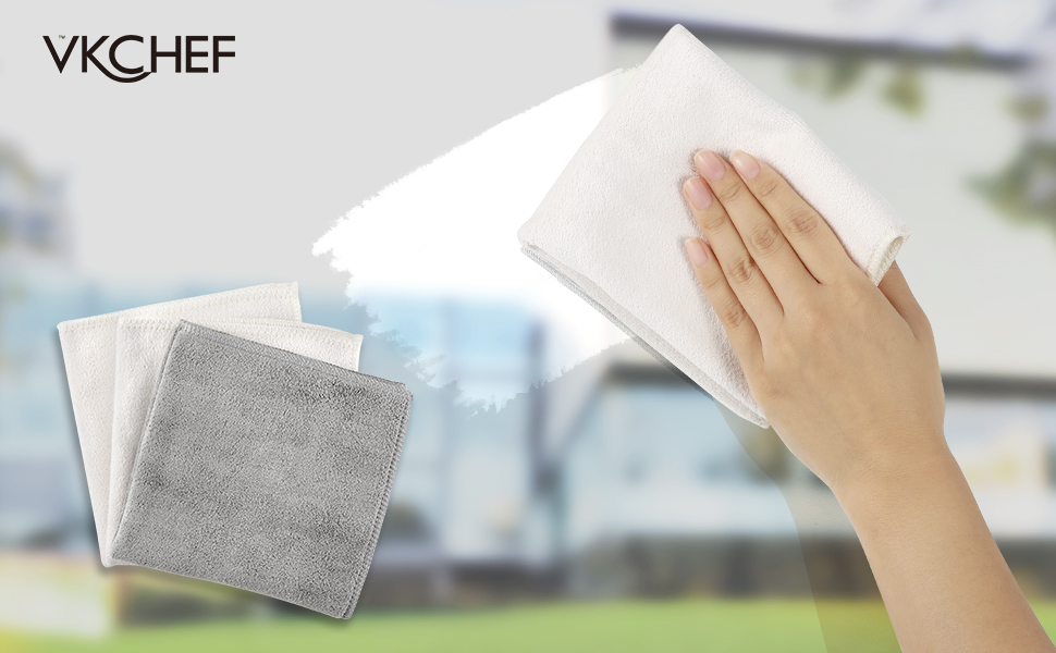 Amazon｜VKCHEF ふきん 台拭き キッチンタオル マイクロファイバークロス ぞうきん 食器拭き 雑巾 吸水 速乾 業務用 厚手 お掃除 台拭き お掃除タオル クリーニングクロス10枚 ...